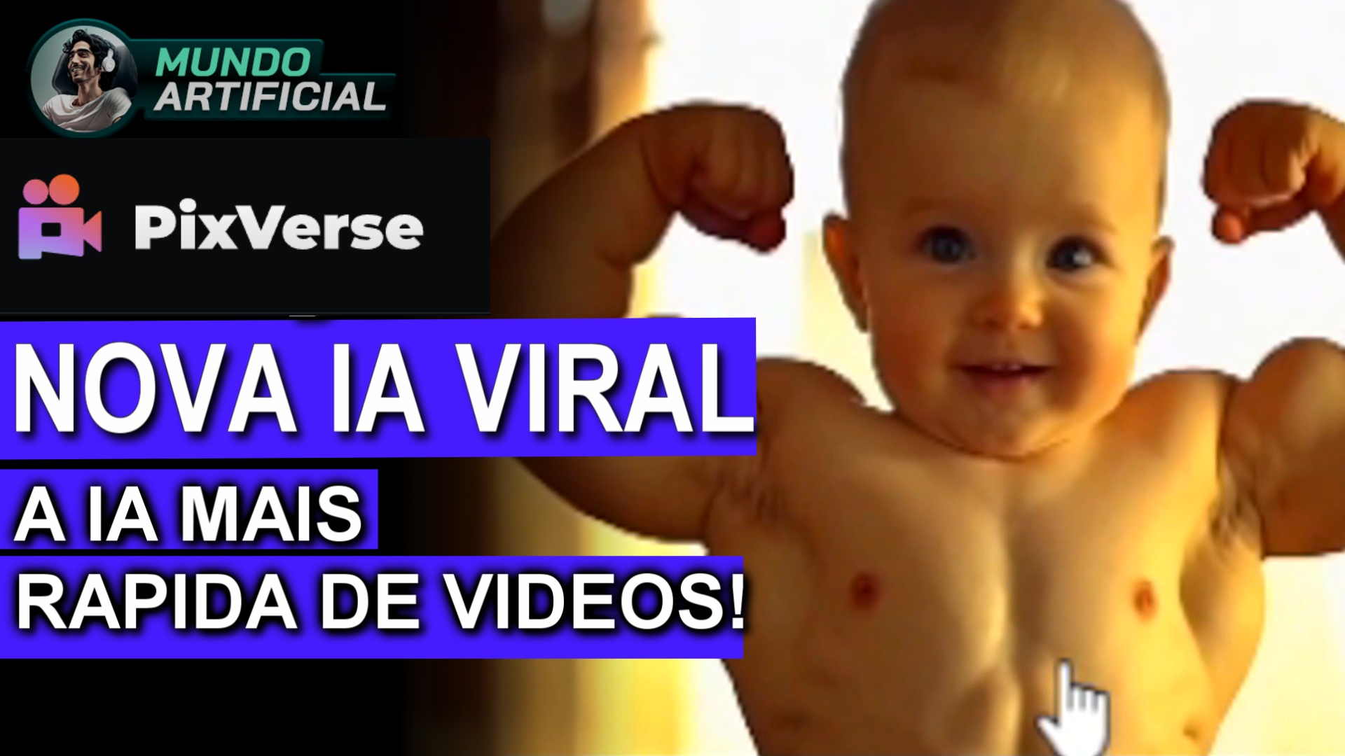 Mundo Artificial - Nova IA VIRAL! Como Fazer Animação do Bebe Musculoso ...