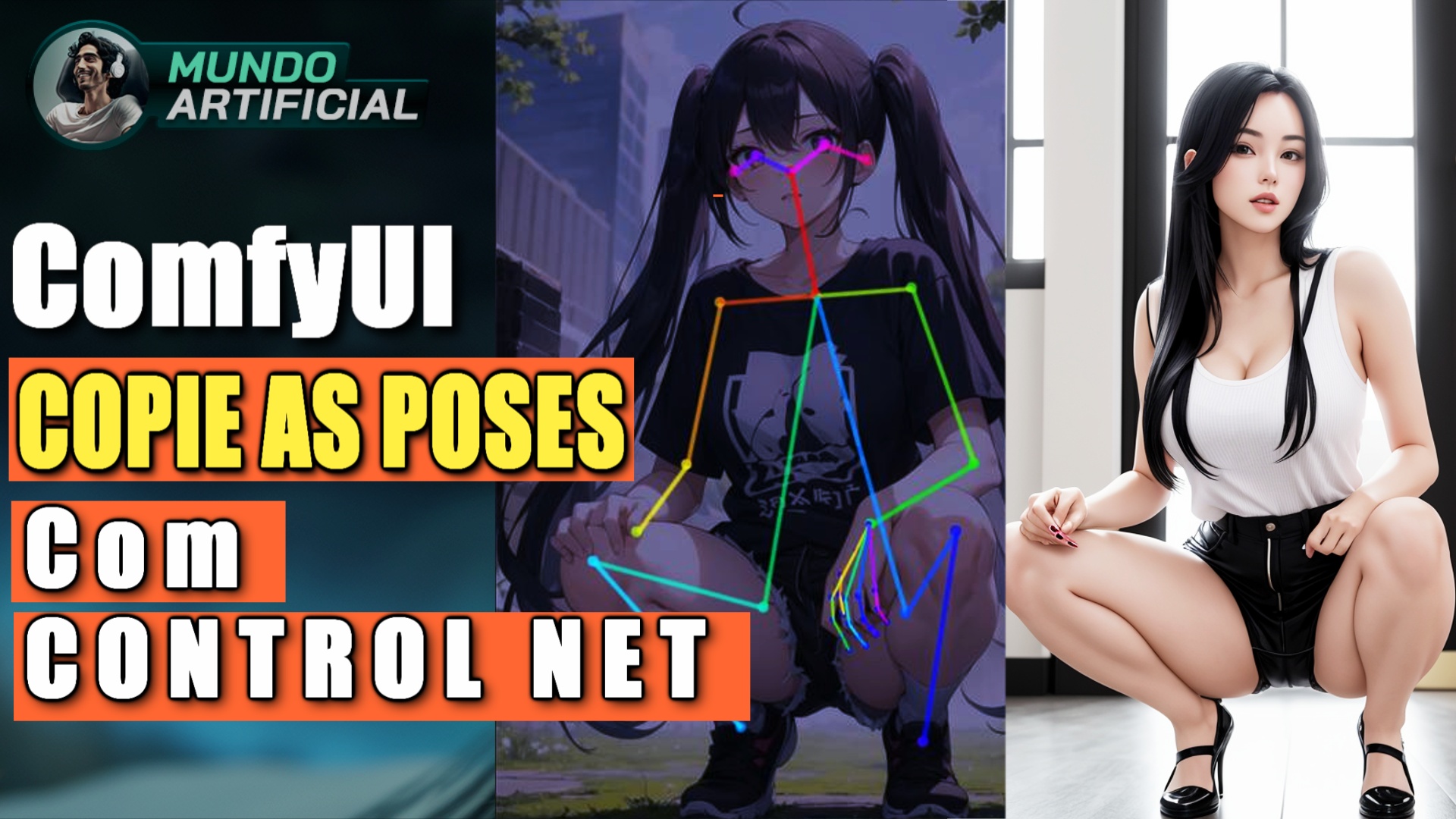Mundo Artificial - Copie as Poses, Coloque a Influencer Como você Quiser! - Como usar Control ...